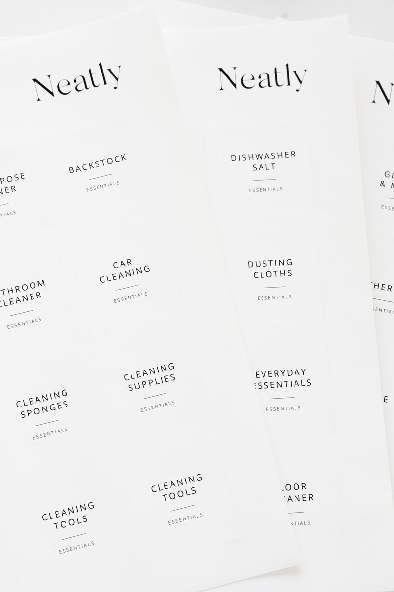 Shop l Cleaning Label Set – Neatly